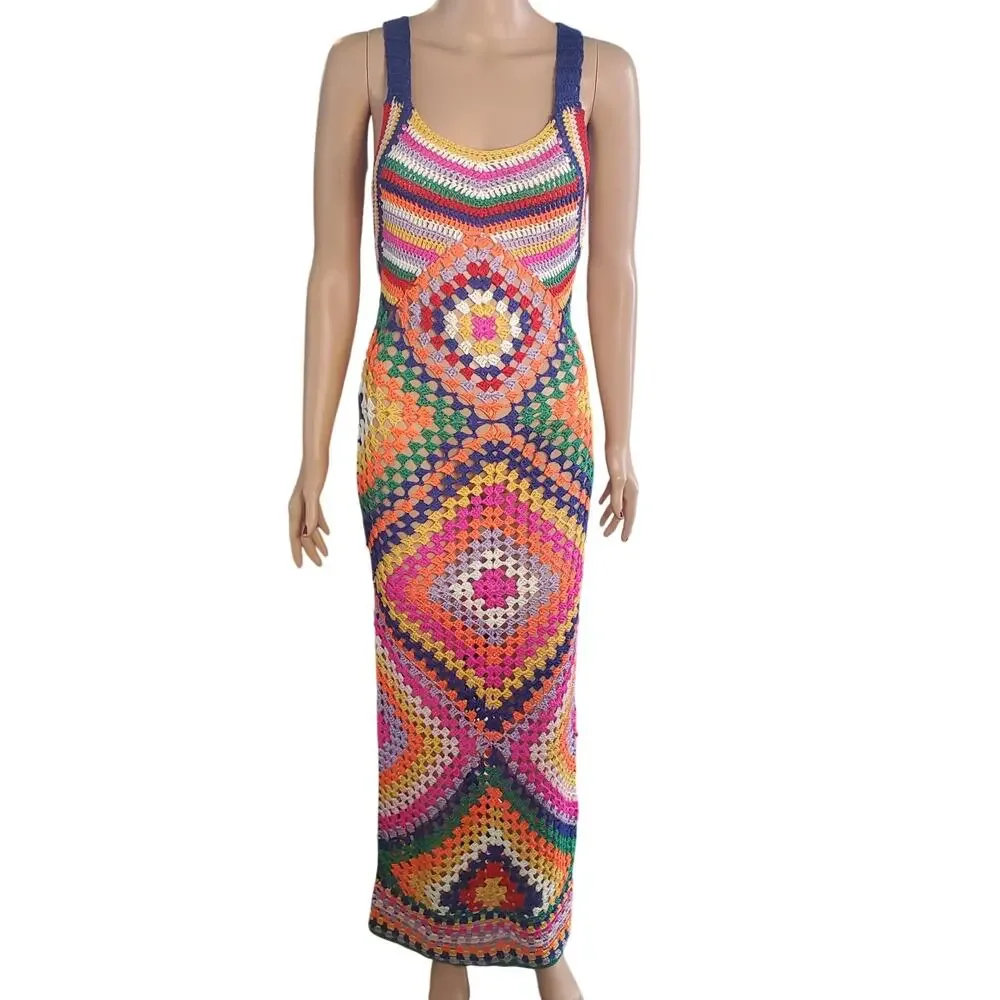 Fashion Nova | Dresses | New Fashion Nova Cabo Vacay Crochet Colorful ...